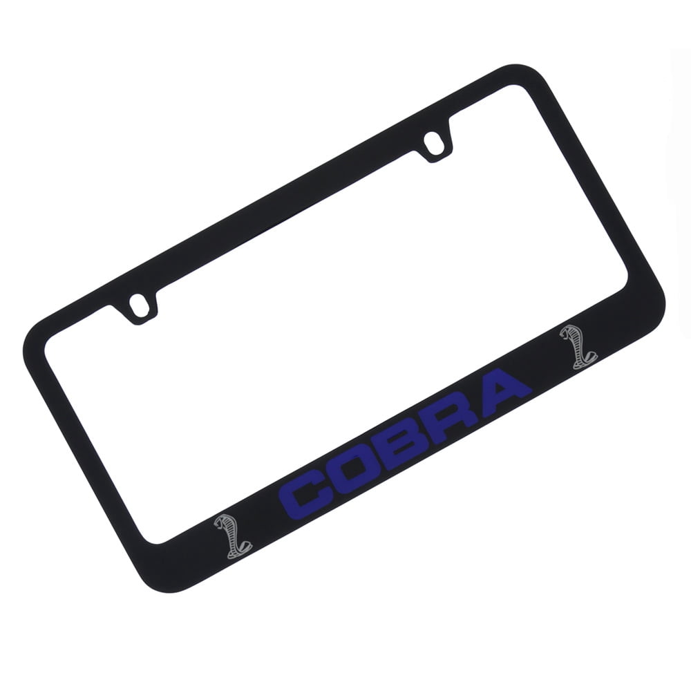 Ford Cobra Logo License Plate Frame (Blue on Black) - Walmart.com