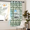 Bigfoot and Forest Green Pattern Blackout Curtains,Triple Weaved Fabric ...