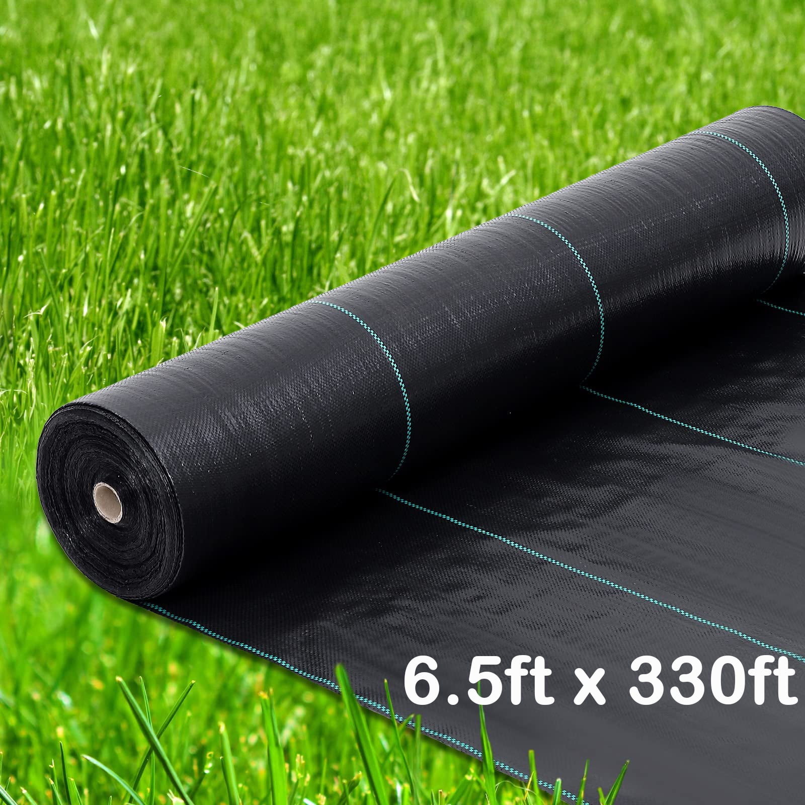 6.5ft x 330ft Premium Durable Garden Weed Barrier, 3.2oz Heavy Duty ...