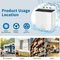 UbesGoo Twin Tub Washing Machine 20lbs Total Capacity, Semi-Automatic ...