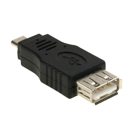 USB 2.0 A Female to Micro USB 5 Pin Male OTG Adapter(Black) | Walmart ...