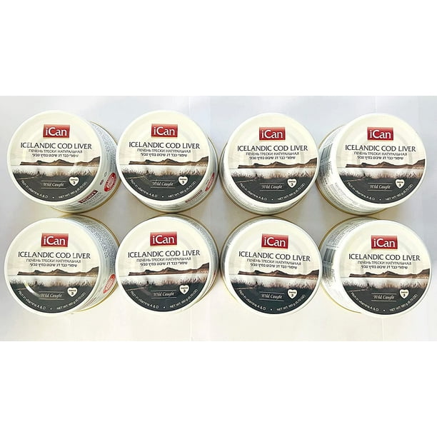 Ican Wild Cod Liver Canned From Iceland 190g (Pack of 8) - Walmart.com