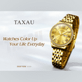 TAXAU Luxury Gold Watches For Womens Diamond Womens Watches With Gold Stainless Steel Band ...