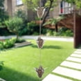 Topadorn Copper Lily Rain Chain, Outdoor Gutter Hanging Decor, Flower ...