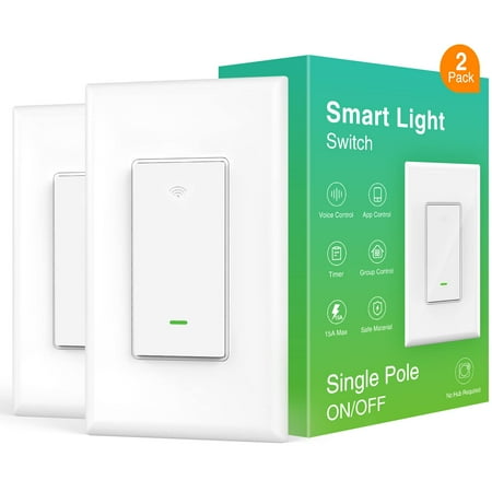 Smart Light Switch, WiFi Smart Switch for Light Work with Alexa and ...