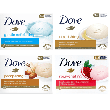 Dove Original Beauty Soap Bars with Moisturizing Cream and Gentle ...