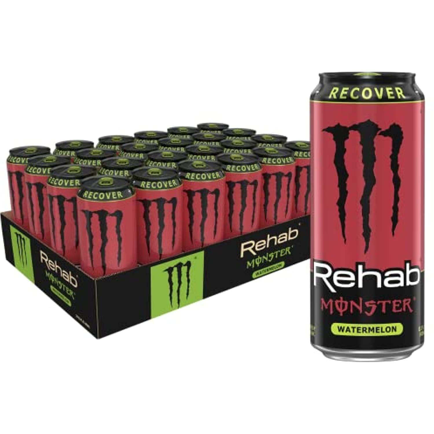 Rehab Monster Watermelon + Energy 15.5Oz (Pack Of 24) - Walmart.com