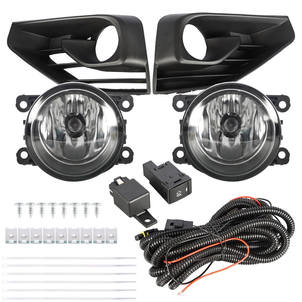 Genrics 1 Pair of Clear Bumper Fog Lights Lamps Assembly + Bulbs ...