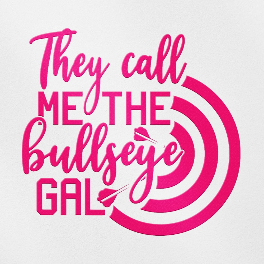 Transparent Decal Stickers Of They Call Me The Bullseye Gal (Pink ...