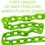 M&M Bird Toys, 2001 5ft Medium Green Plastic Bird Toy Chain, Pet Parrot ...