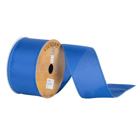 2.5 in. x 10 Yard Navy Satin Wired Edged Ribbon | Walmart Canada