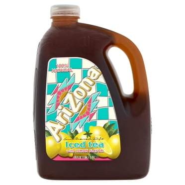 AriZona All-Natural Sun Brewed Style Lemon Iced Tea Drink, 1-Gallon ...