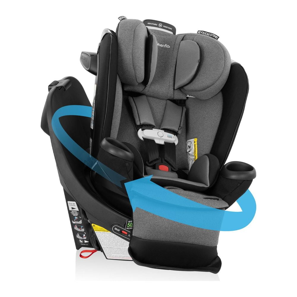 Evenflo Gold Revolve360 Extend All-In-One Rotational Car Seat With Sensorsafe - Moonstone