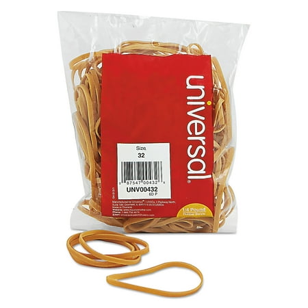 Universal Rubber Bands, Size 32, 3 x 1/8, 205 Bands/1/4lb Pack ...