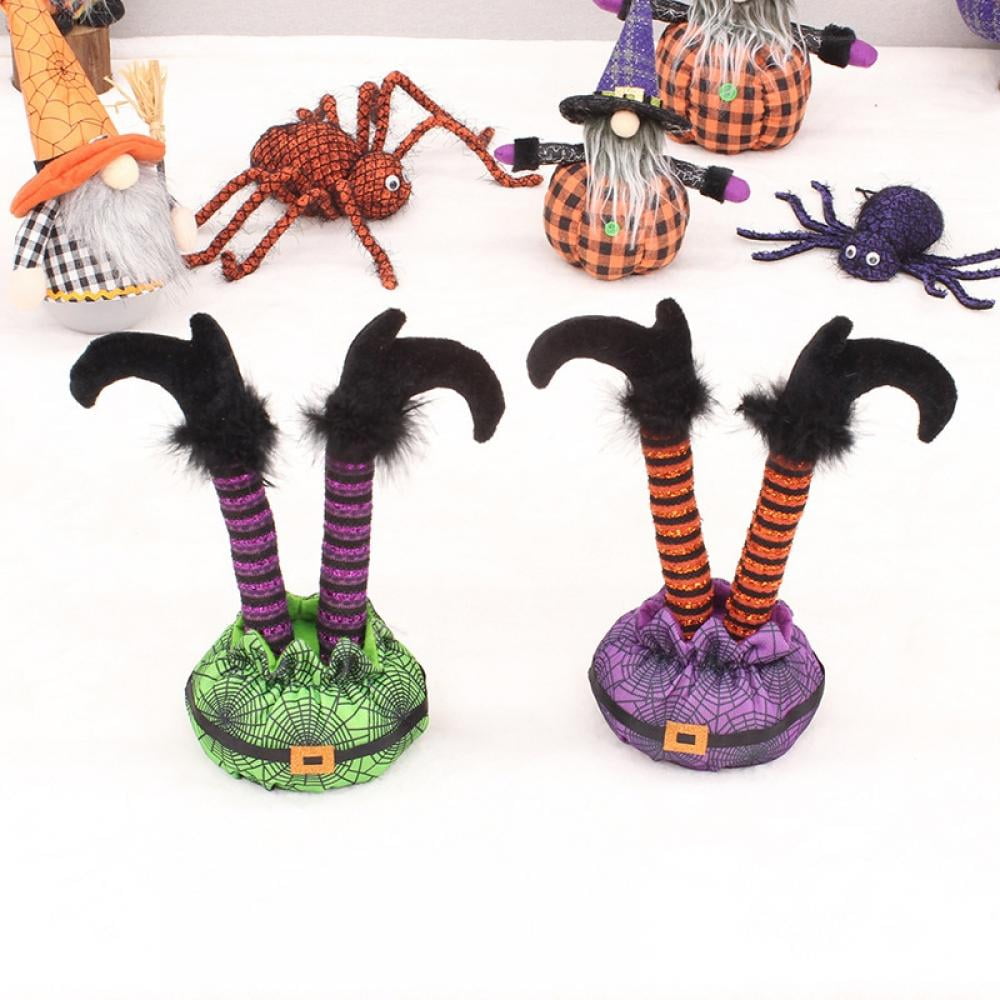 2pcs Halloween Witch Leg Upside Down Wizard Feet with Boot Evil Witch ...