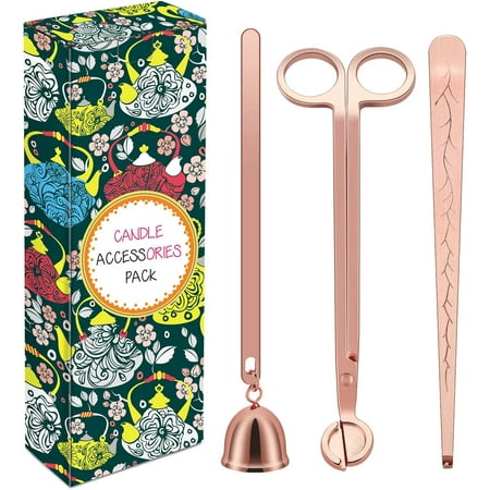 3 in 1 Candle Accessory Set - Candle Wick Trimmer, Candle Wick Cutter ...