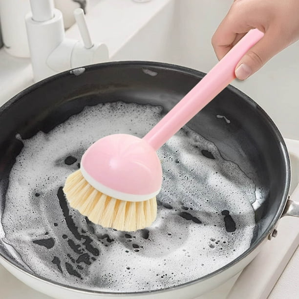 Cepillo de limpieza de cocina de mango largo para ollas, fregaderos y ...