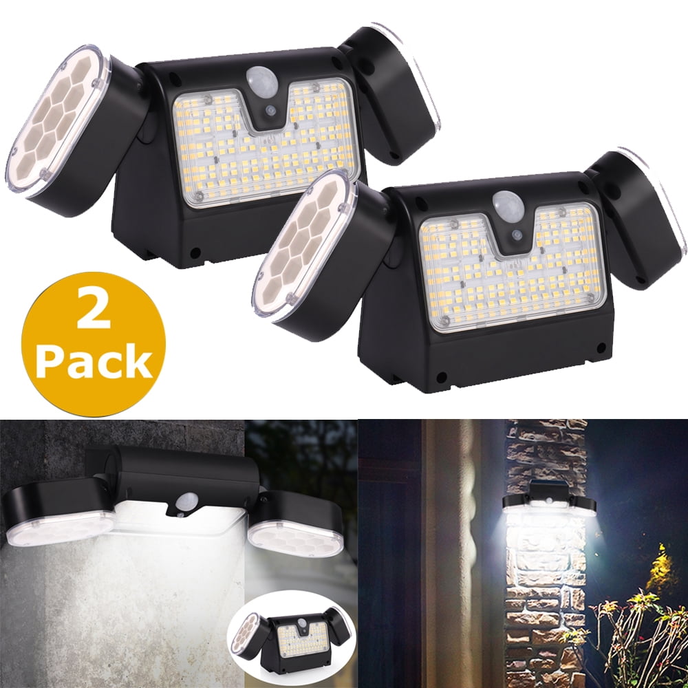 CJC Outdoor LED Solar Security Lights, Waterproof Motion Sensor ...