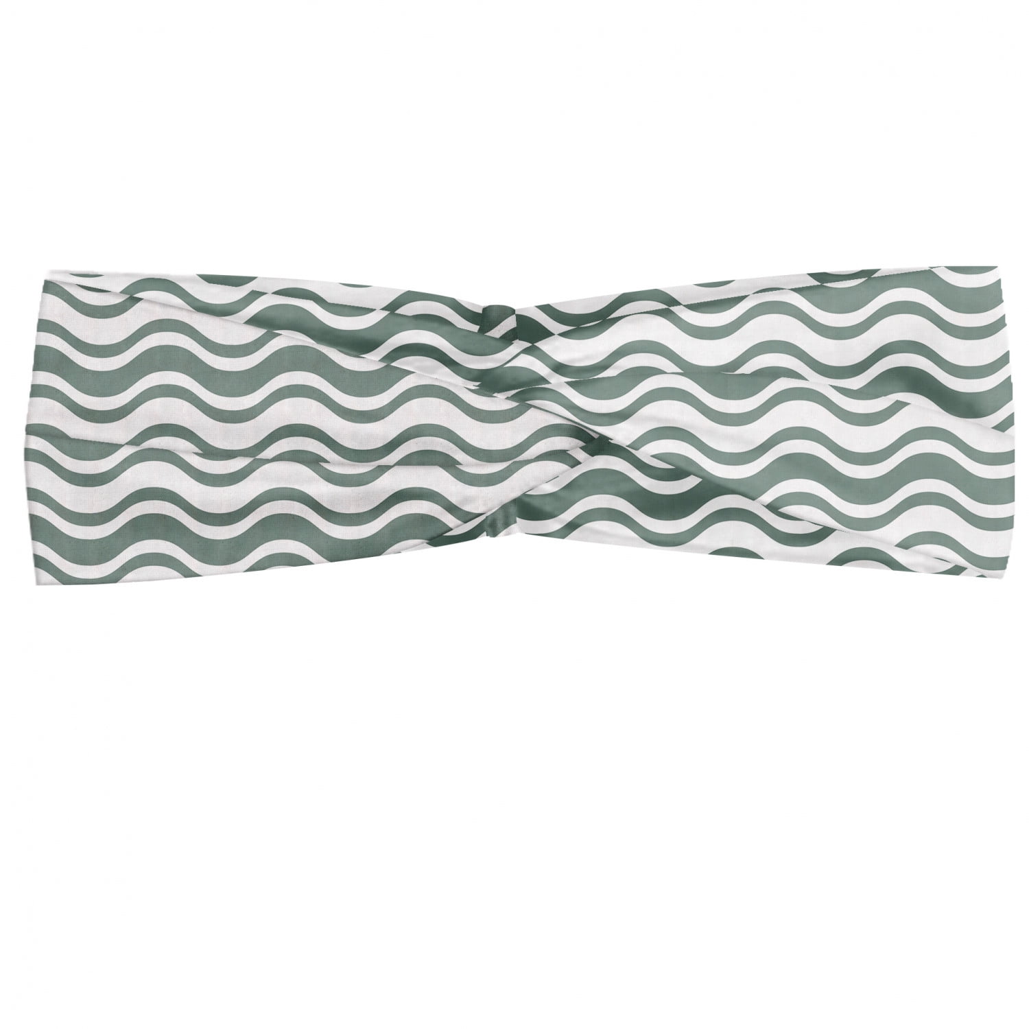 Abstract Headband, Curvy Different Sized Lines Bold Stripes Ocean Waves ...