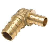 PEX X PEX 90 Degree Elbow Barb Pipe Fitting 1/2 Inch Brass (pack of 10) - Walmart.com