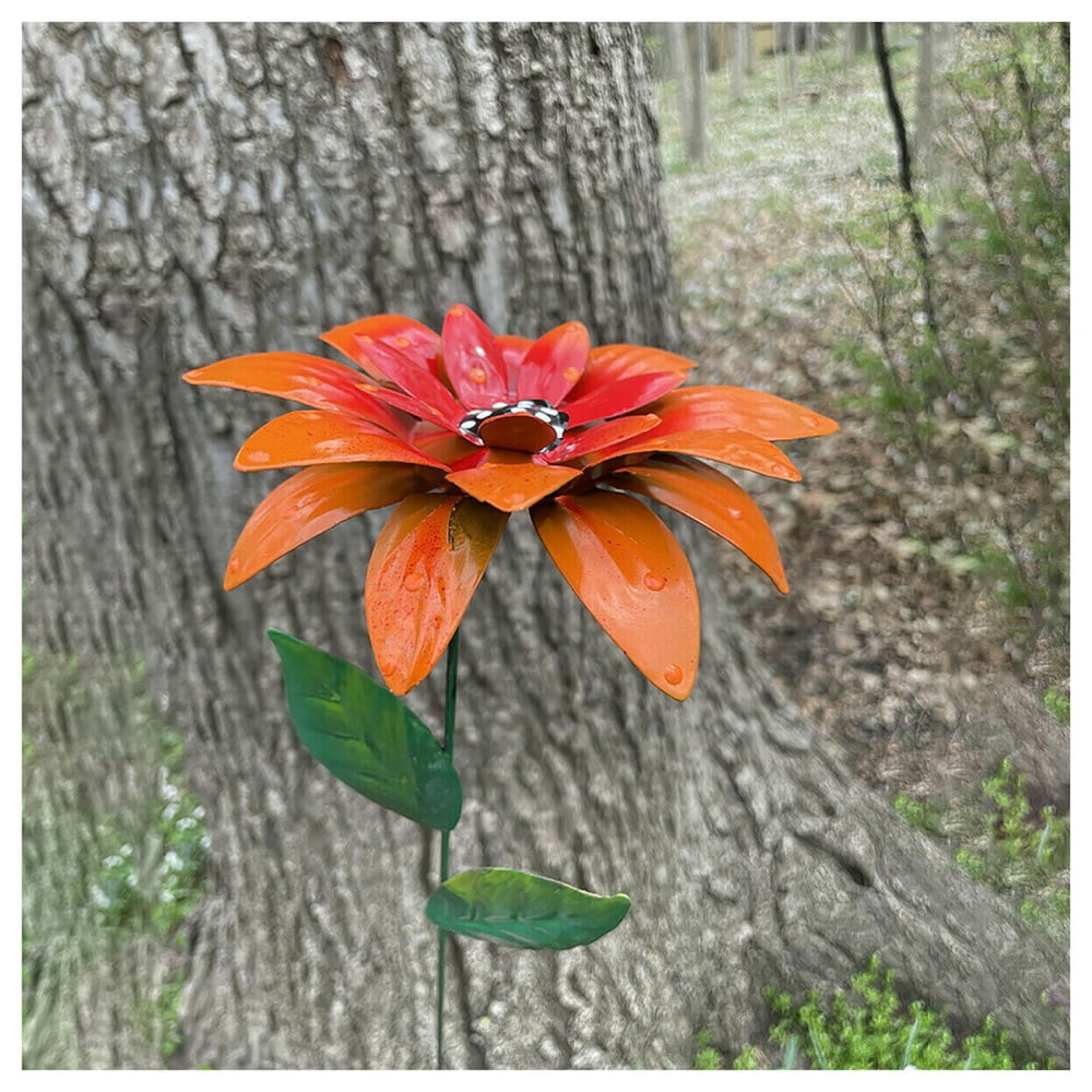 Metal Flowers Outdoor Decor Stake Metal Flowers Outdoor Decor Stake ...