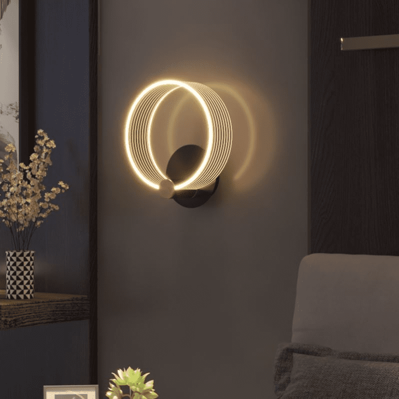 MuralsPrint Bella Rose Gold and Black LED Wall Sconce, Black and Gold ...