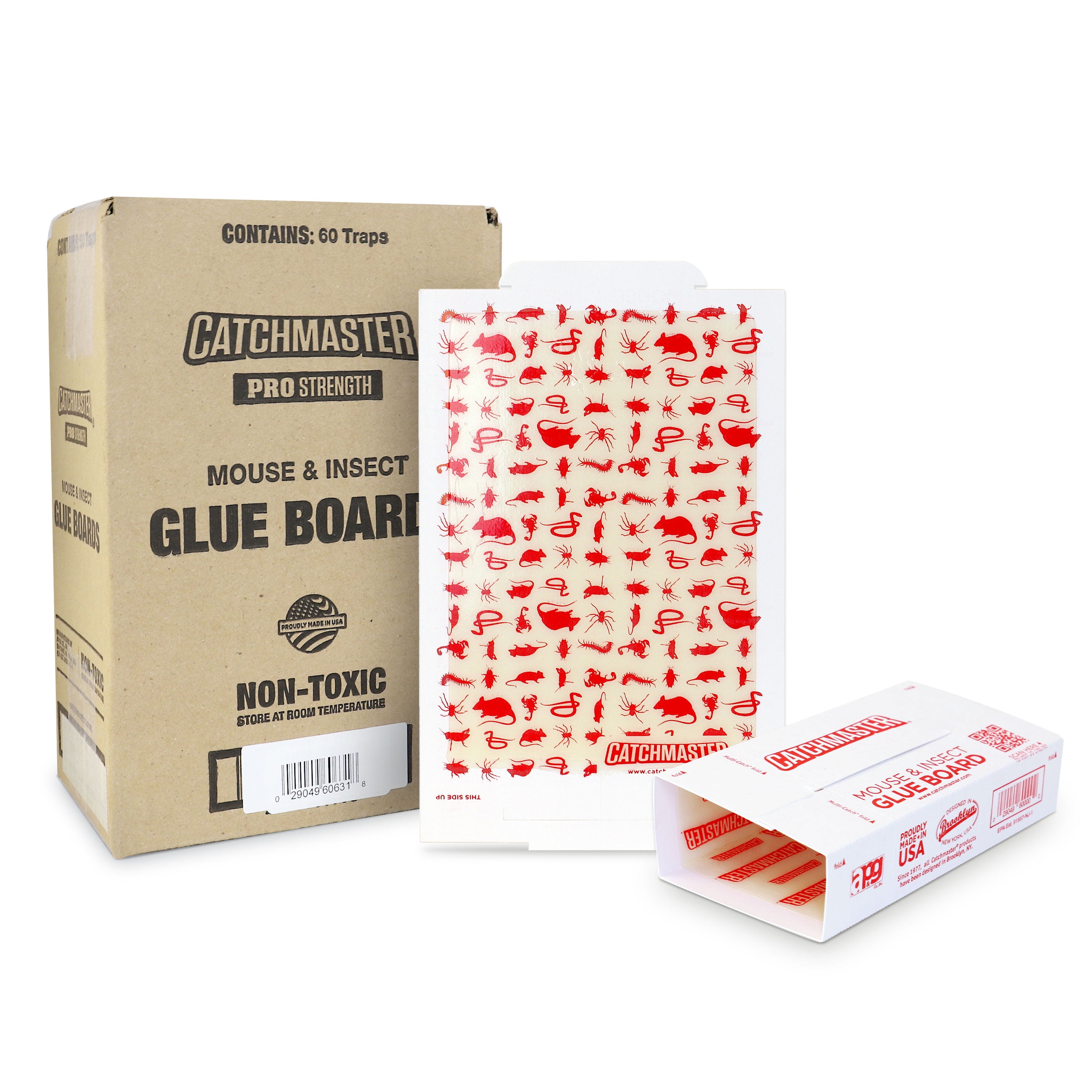Catchmaster Mouse and Insect Glue Boards 60 Traps - Indoors Safe Non ...