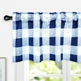 DriftAway Semi Sheer Buffalo Plaid Check Window Valance Curtains ...