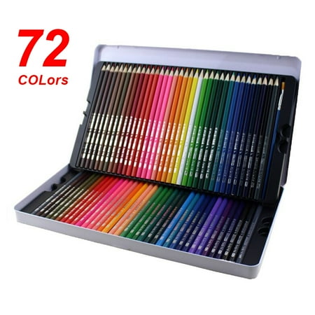 Professional 72 Colored Pencils Set Pre-Sharpened Water-soluble Water ...