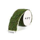 Efavormart 2" Wide | 4 Ft Green Preserved Moss Ribbon Rolls For Gift ...