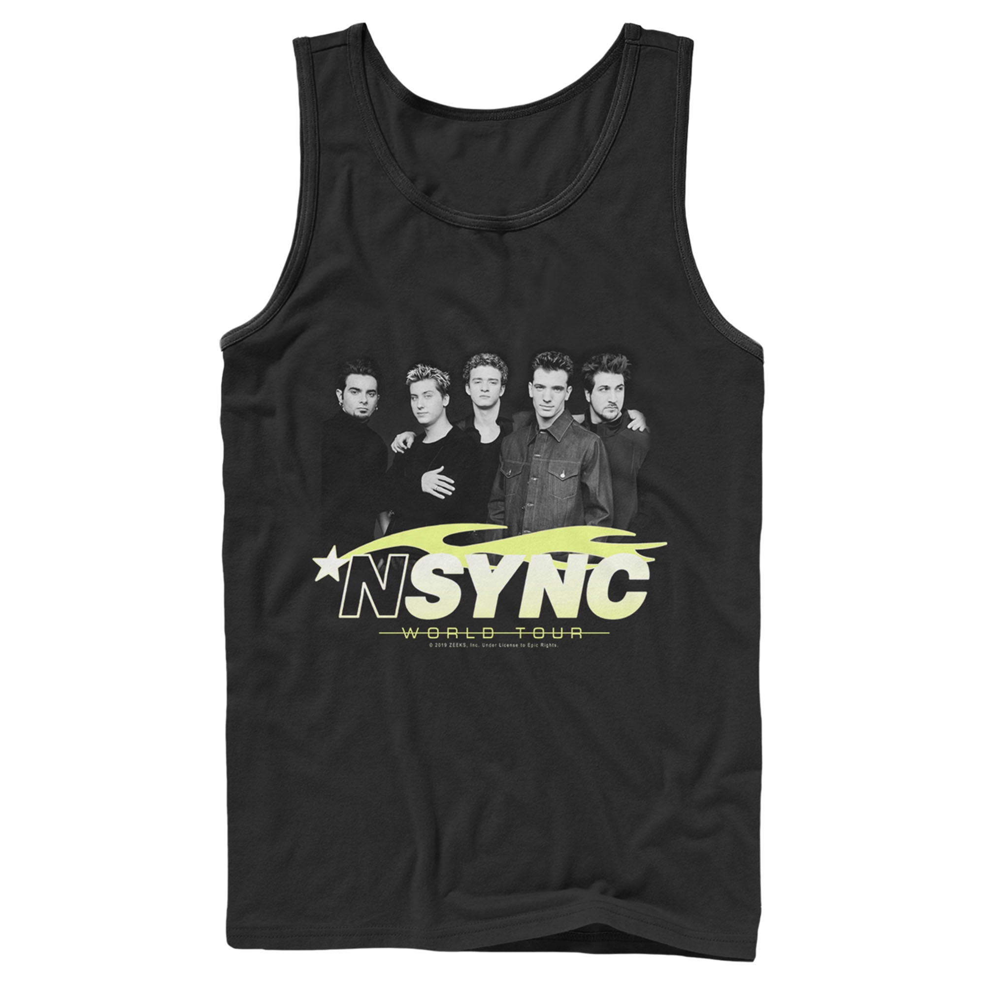 Nsync Mens Nsync World Tour Poster Tank Top
