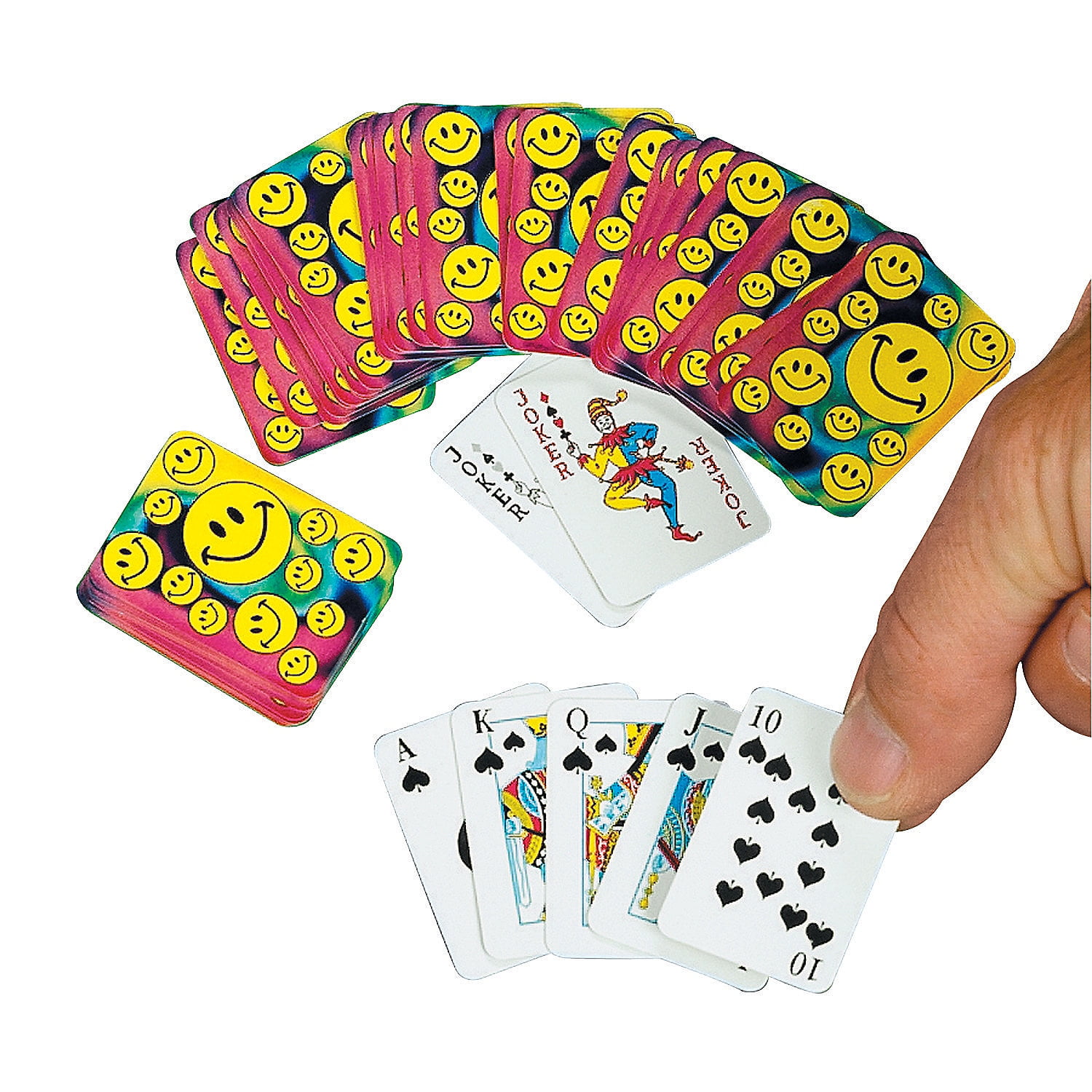 Mini Smile Face Playing Cards - Party Favors - 12 Pieces - Walmart.com