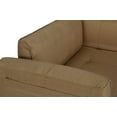 Bellamy Studios Euro Upholstered Futon With Magazine Storage, Tan Linen ...