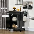 Kitchen Island on Wheels, Rolling Kitchen Cart with Stainless Steel ...
