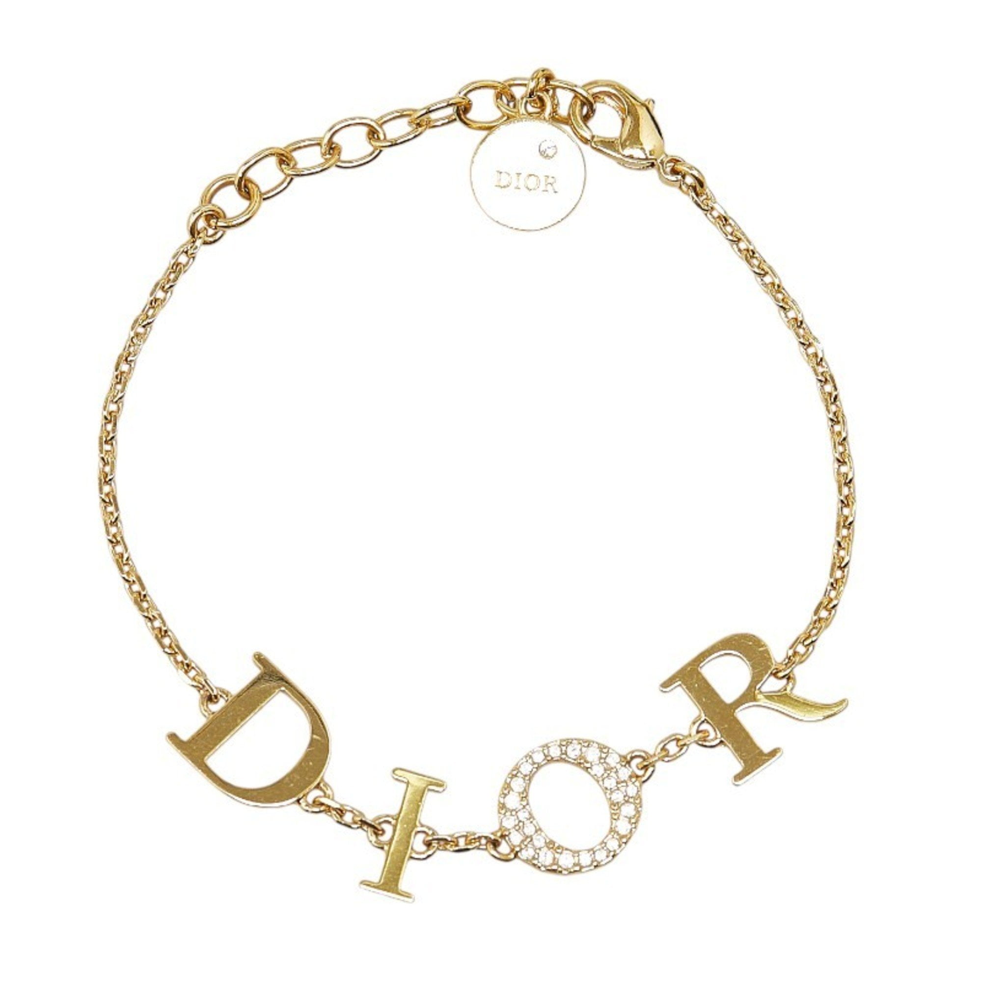 Pre-Owned Christian Dior Dior DIO(R)EVOLUTION Rhinestone Chain Bracelet ...
