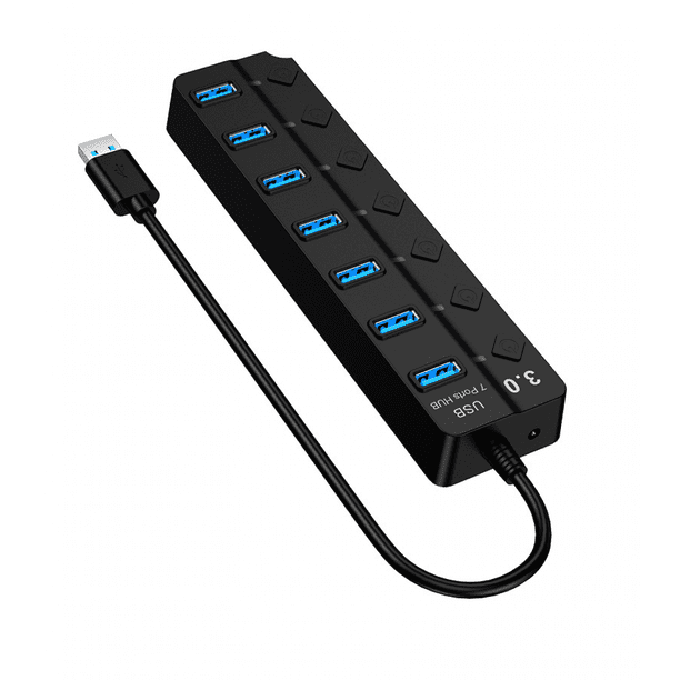 SAYDY 7-port high-speed USB3.0 hub with independent switch usb extender ...