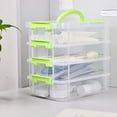 4-layer stackable transparent plastic storage box covers, partitioned ...