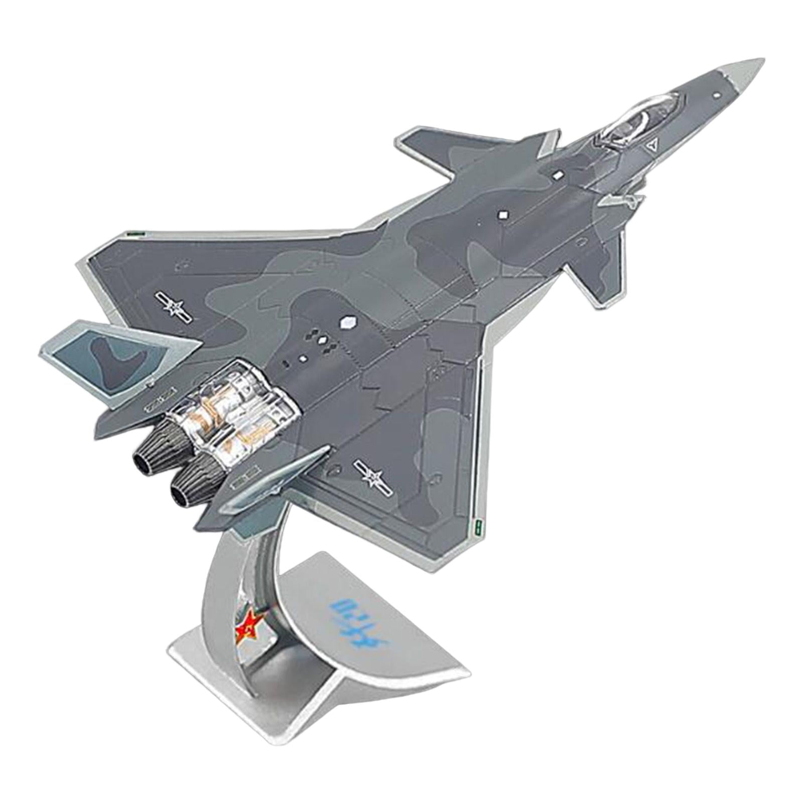 Alloy 1/144 Scale J20 Fighter Airplane Diecast Model with Display Base ...