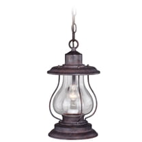 Dockside 1 Light Bronze Coastal Outdoor Lantern Pendant Clear Glass ...