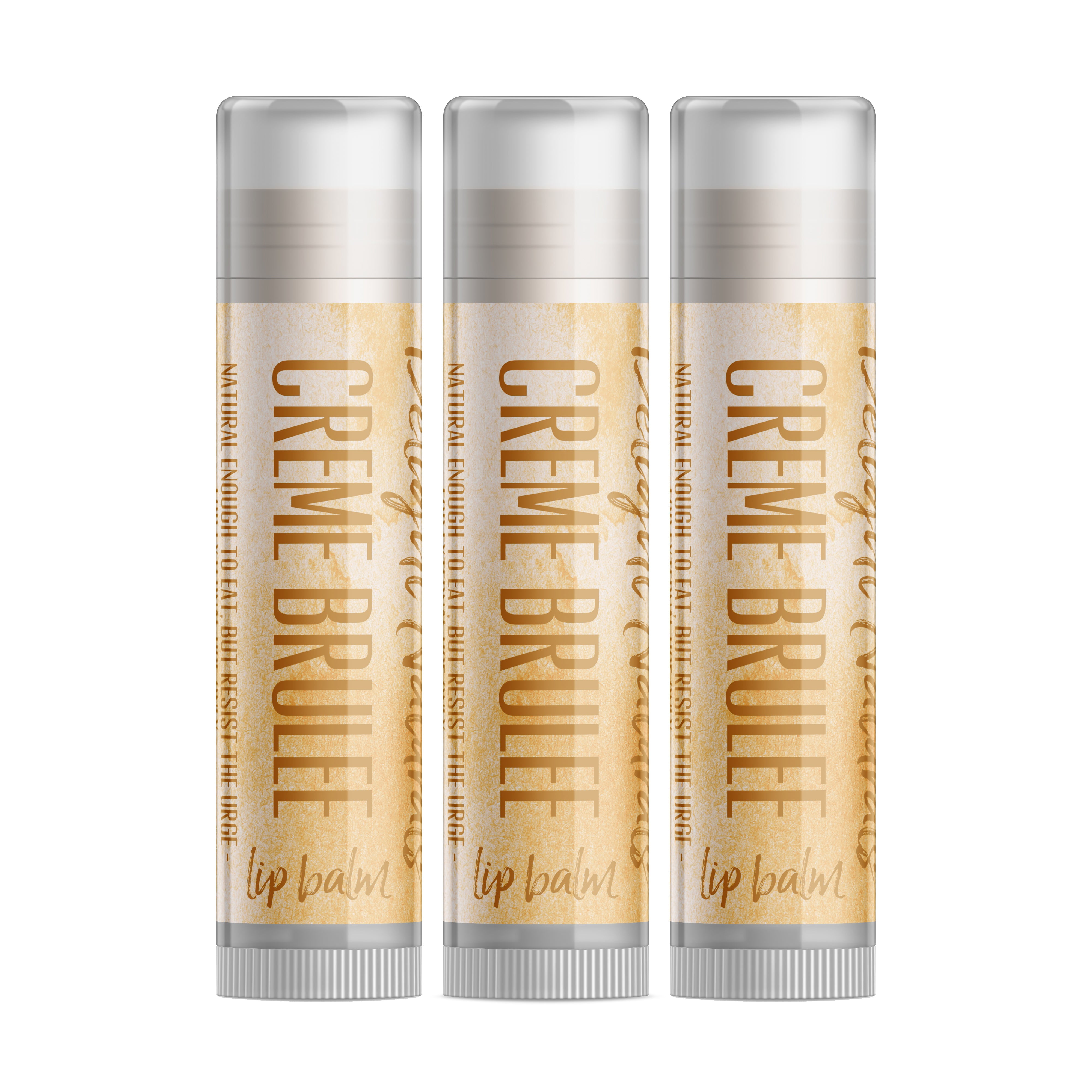 Delight Naturals Creme Brulee Lip Balm - Three Pack - Walmart.com