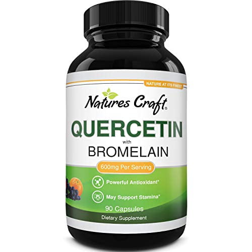 Quercetin Supplement with Bromelain - Nature's Craft Quercetin 500mg ...