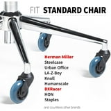 STEALTHO Office Chair Caster Wheels, Set of 5, Polyurethane, Safe for ...