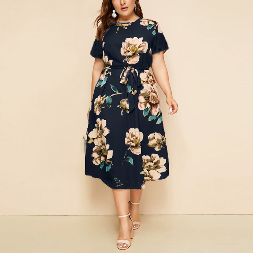 Click here for U. Vomade Women Plus Size Dress Summer Beach Bande... prices