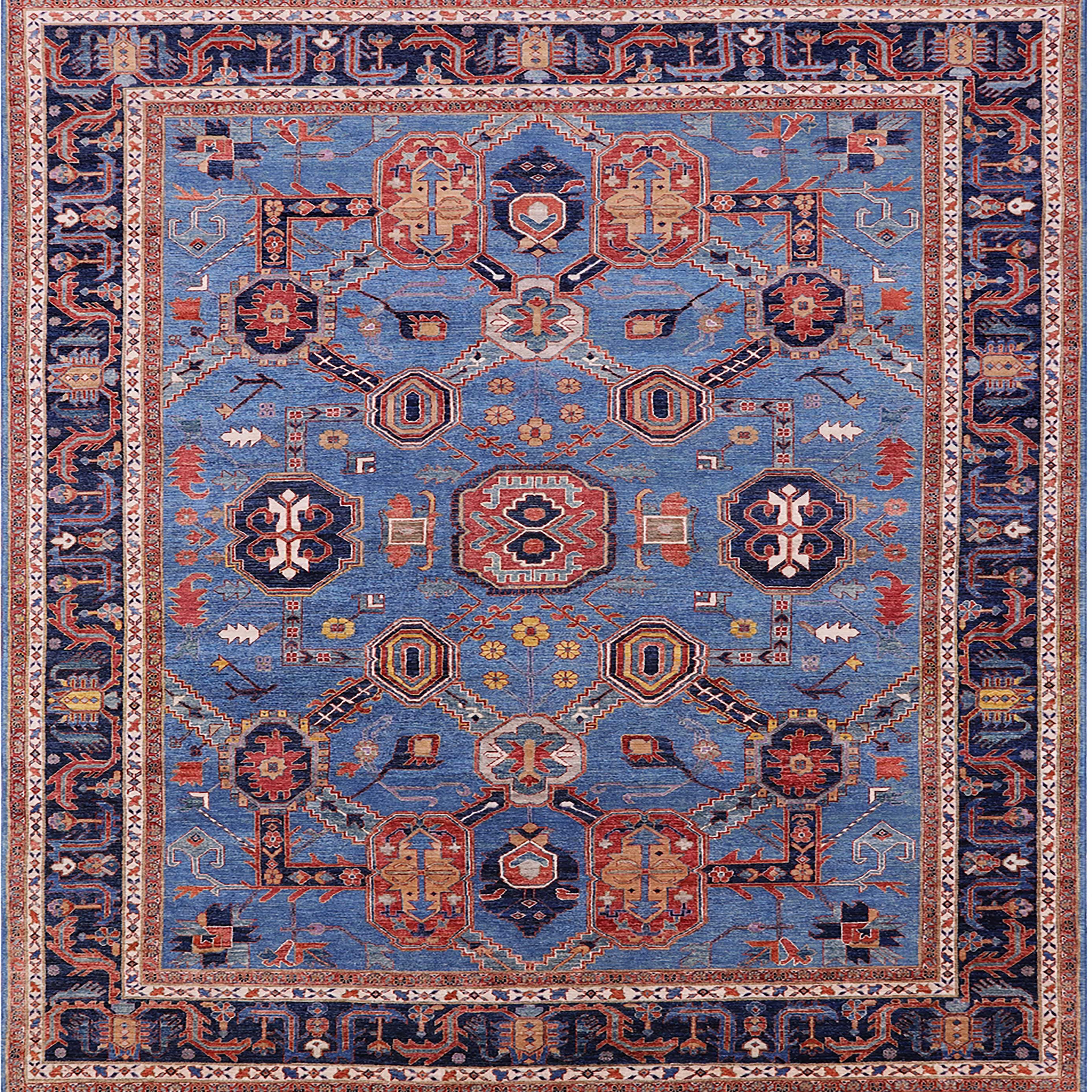 Ahgly Company Indoor Square Mid-Century Modern Maroon Purple Oriental ...