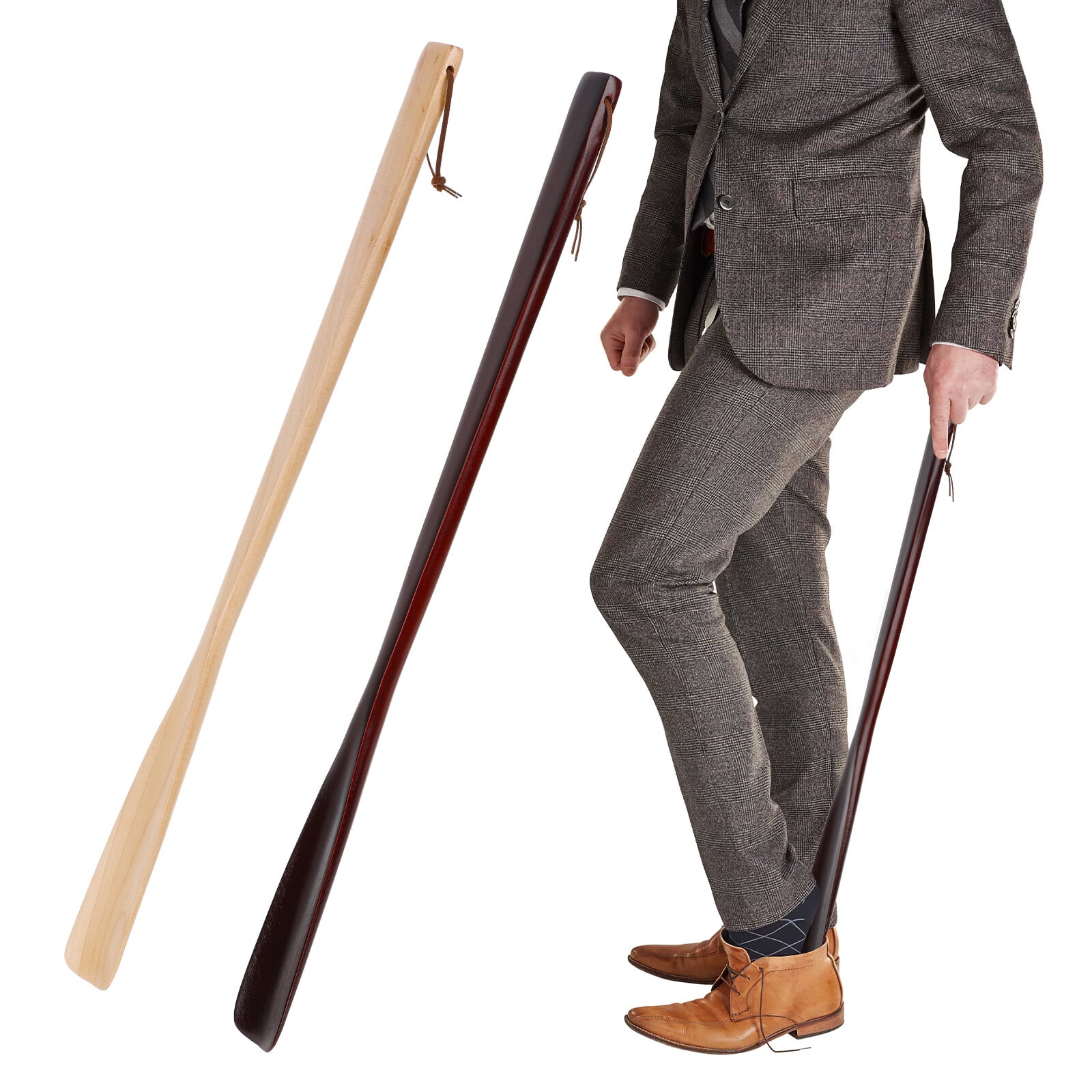 Click here for Fomiyes 2pcs Wooden Shoehorns Convenient Shoehorns... prices