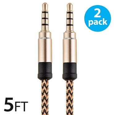 6ft Black 3.5mm Stereo Male Plug to 3.5mm female jack Audio Cable ...