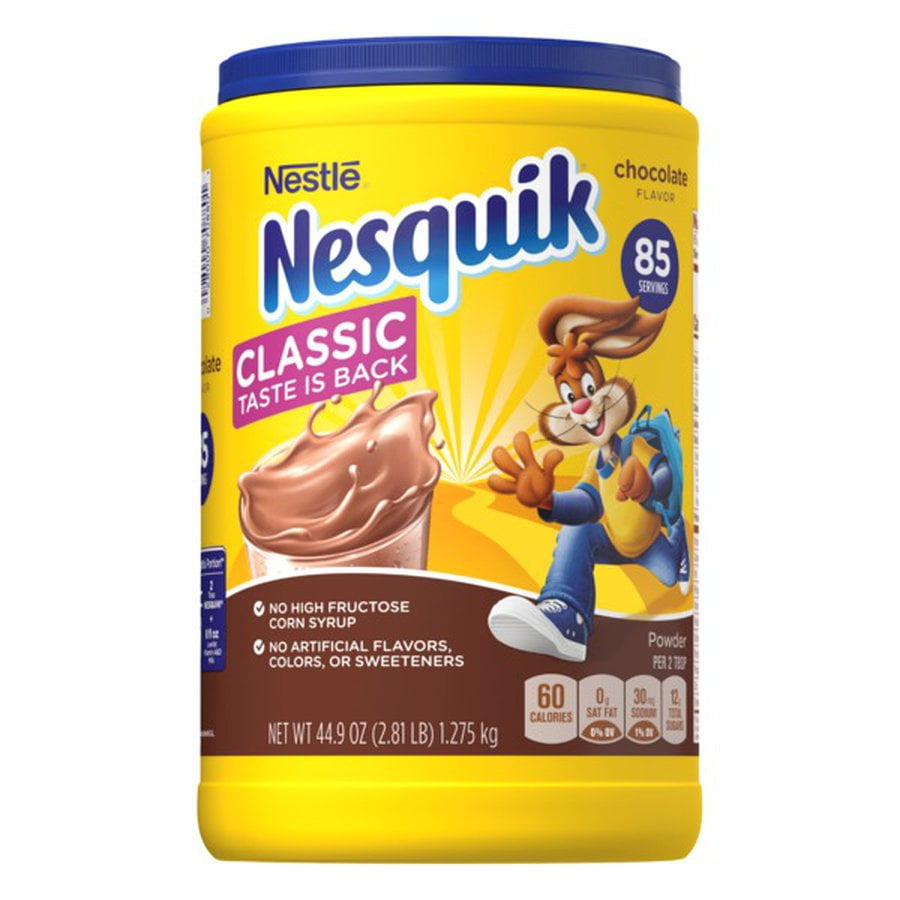 Nesquik Chocolate Powder 44.9 oz / 2.81 lbs - Walmart.com - Walmart.com