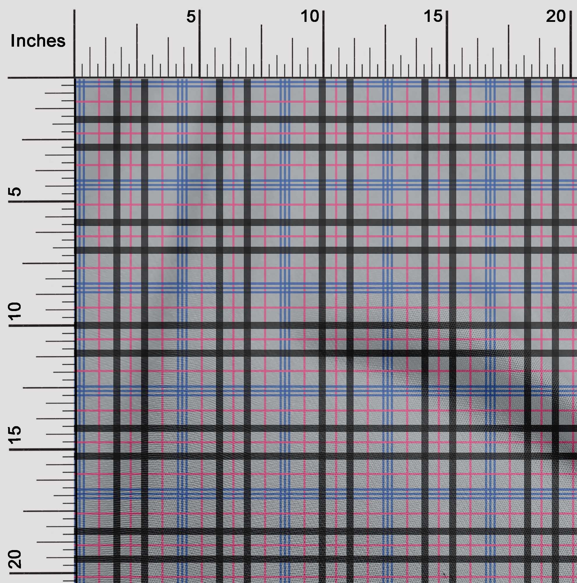 oneOone Cotton Silk Fabric Madras Check Print Fabric By Yard 42 Inch ...