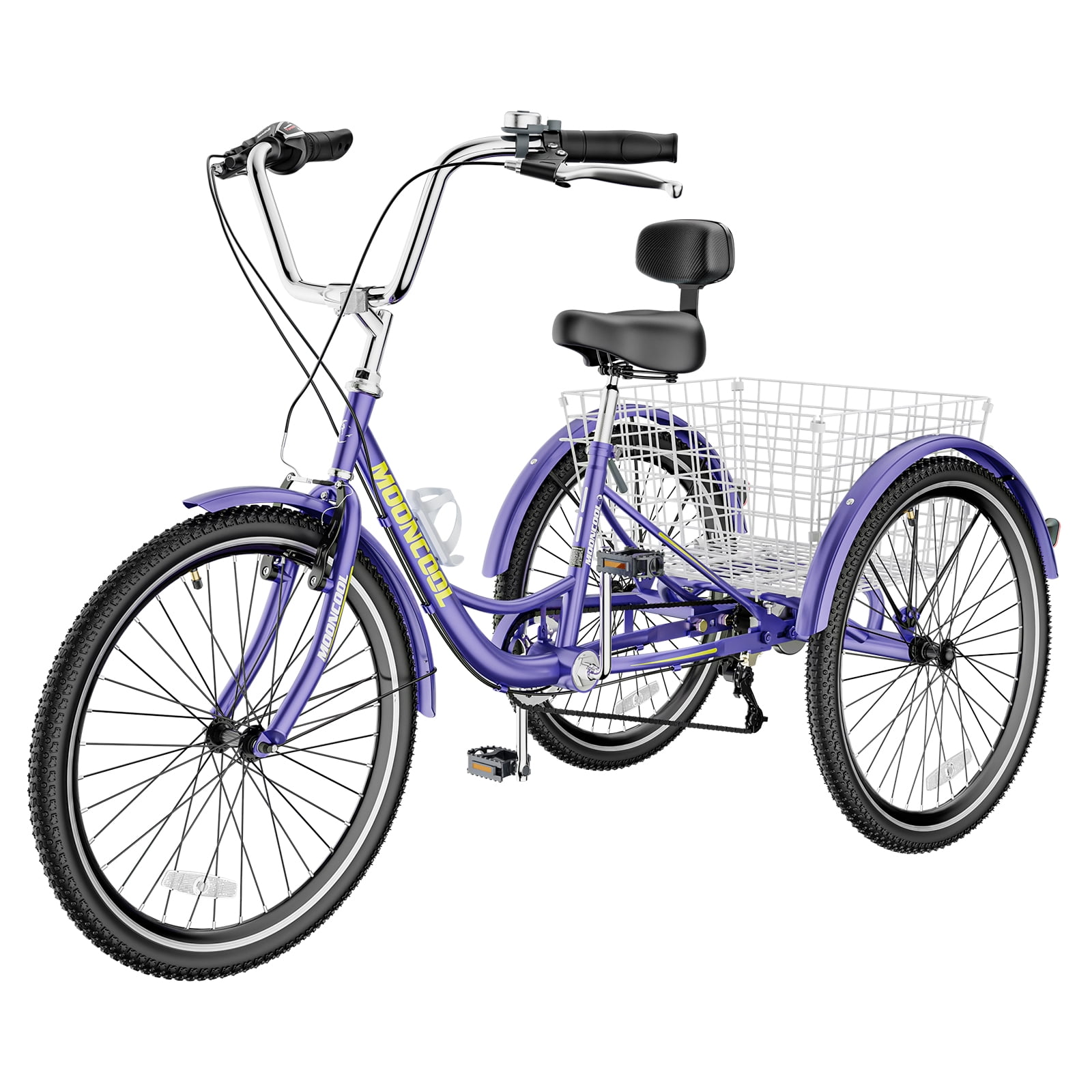 NAIZEA Adult Tricycles 26 Inch 3 Wheel 7 Speed Bikes Three-Wheeled ...