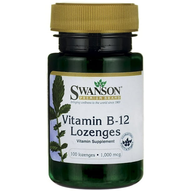 Swanson Vitamin B-12 Lozenges 1,000 Mcg 100 Lozenges - Walmart.com ...